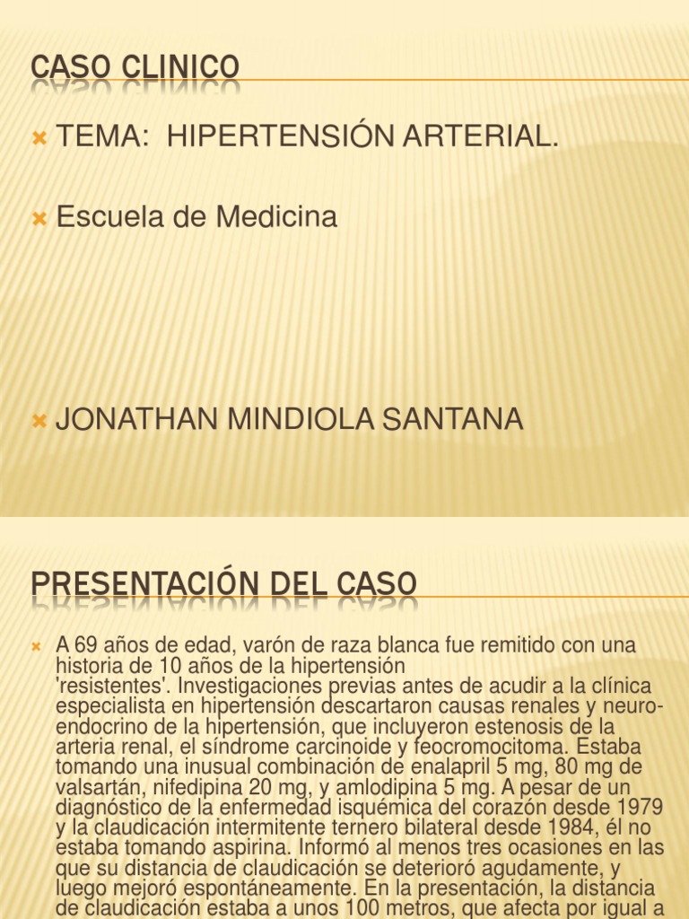 Caso Clinico De Hipertension Aorta Hipertensión
