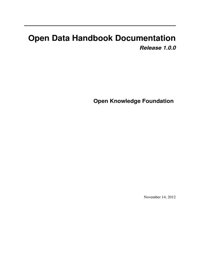 Open Data Handbook | PDF | Application Programming Interface | File Transfer Protocol