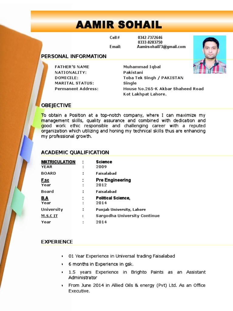 Aamir CV Updated 6-Nov-2014 | PDF | Employment | Business