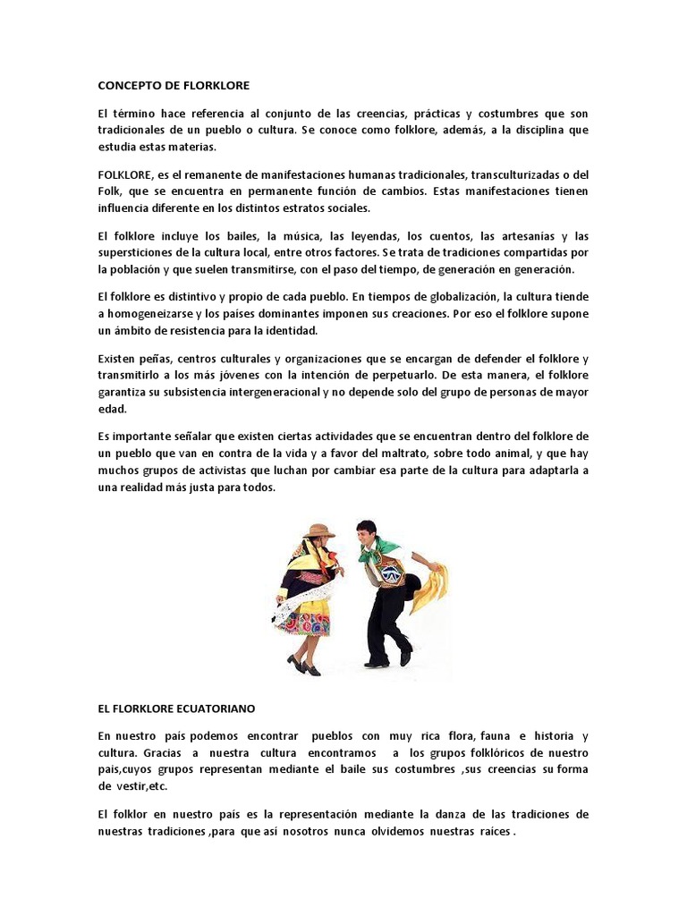 Concepto de Florklore | PDF | Folklore | Cultura (general)