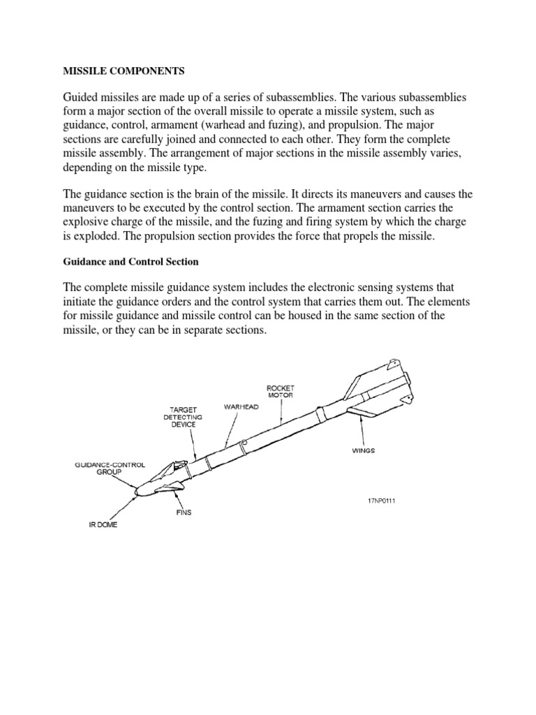 Missile Components | PDF | Fuze | Missile