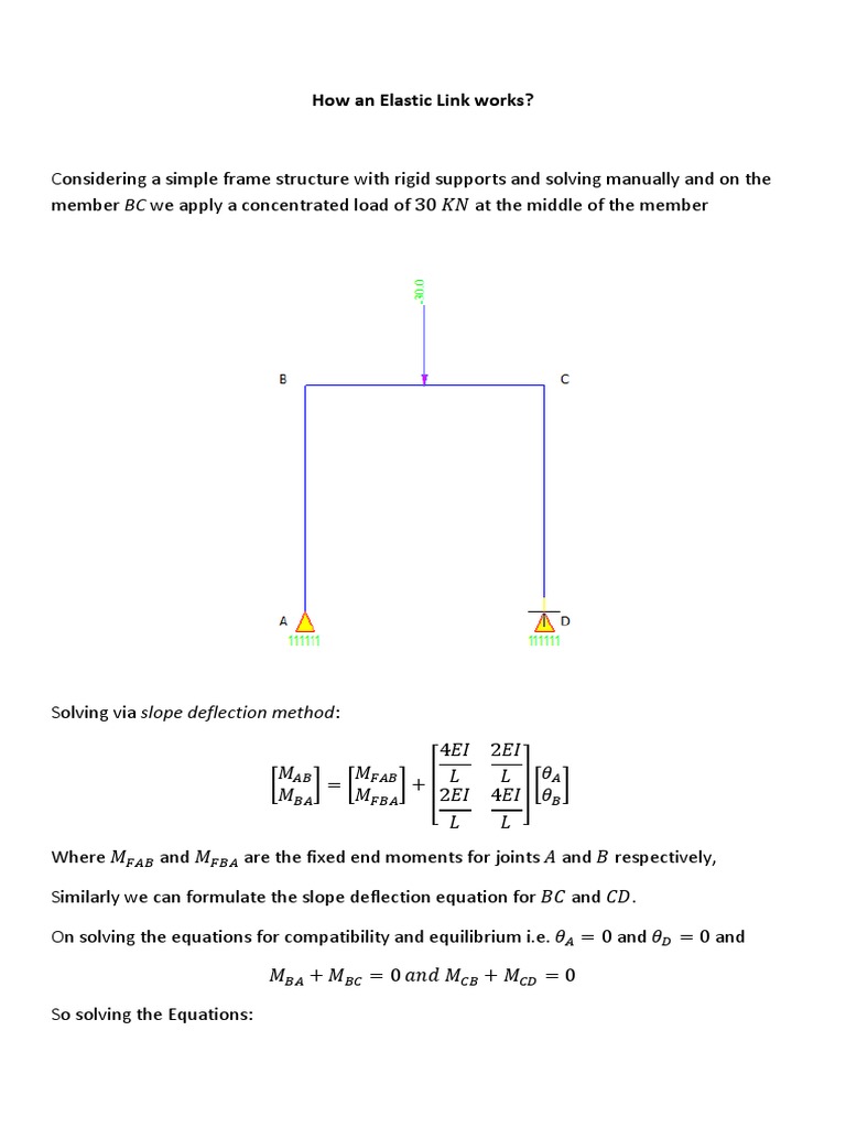 Elastic Link Behaviour | PDF | Stiffness | Chemical Product Engineering