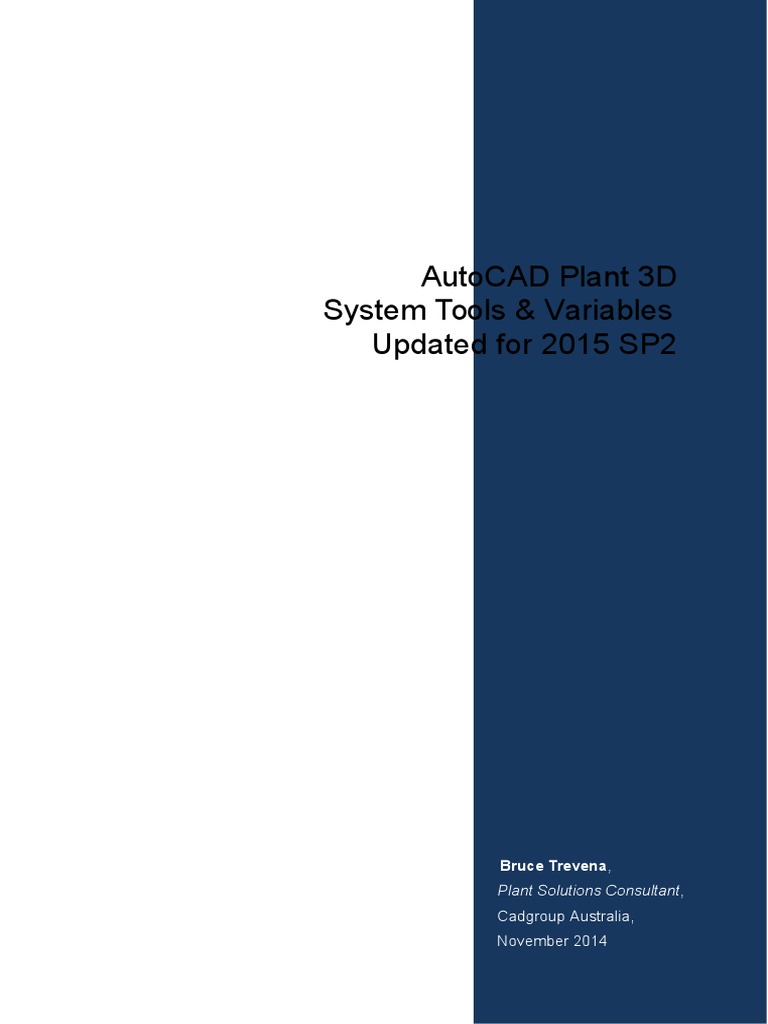 AutoCAD PLANT 3D 2015 System Tools Variables Cadgroup | PDF | Command Line Interface | Databases