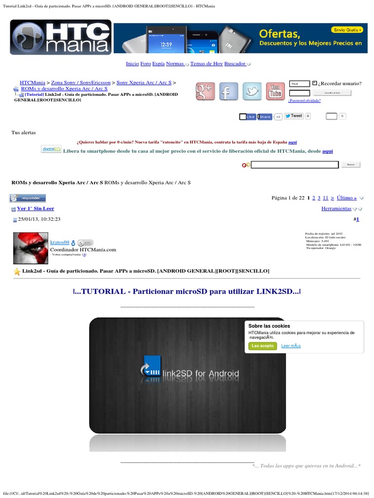 Tutorial Link2sd - Guía de Particionado. Pasar APPs A MicroSD. (ANDROID GENERAL) (ROOT ...