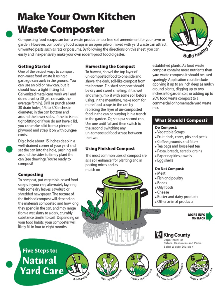 Five Steps to Make Your Own Rodent-Proof Kitchen Waste Composter | PDF ...