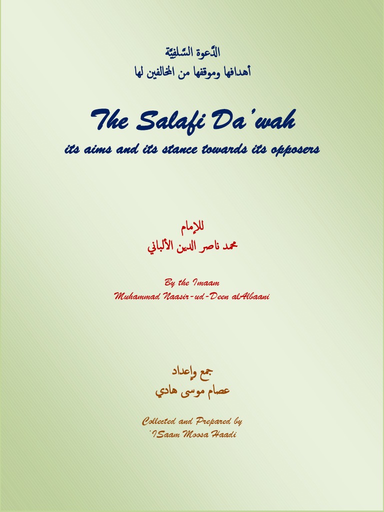 The Salafi Da'wah: Its Aims and Its Stance Towards Its Opposers | PDF ...