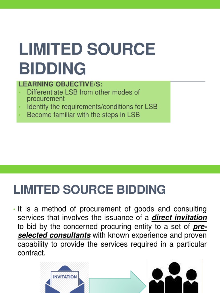 Limited Source Bidding | Procurement | Business