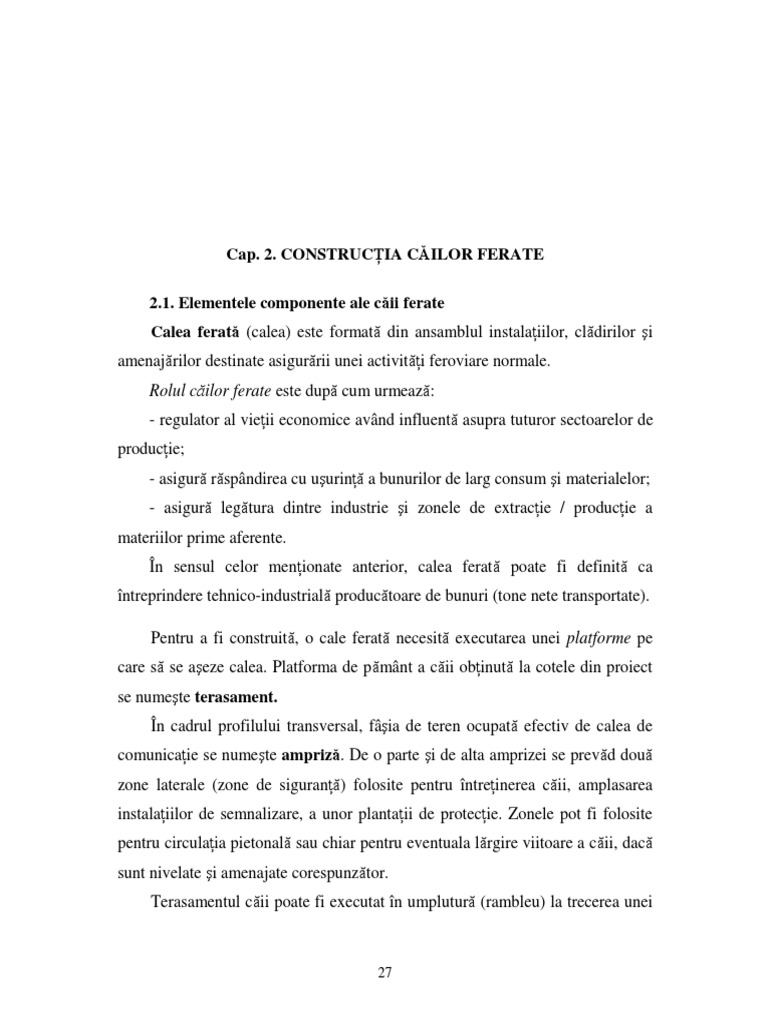 Constructie Cai Ferate | PDF