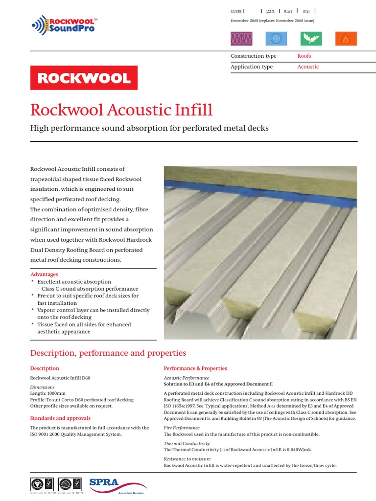 Rockwool Acoustic Infill-sec | Roof | Building Engineering