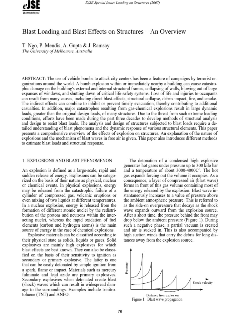 Blast Loading & Blast Effect On Structures | PDF | Explosive Material ...