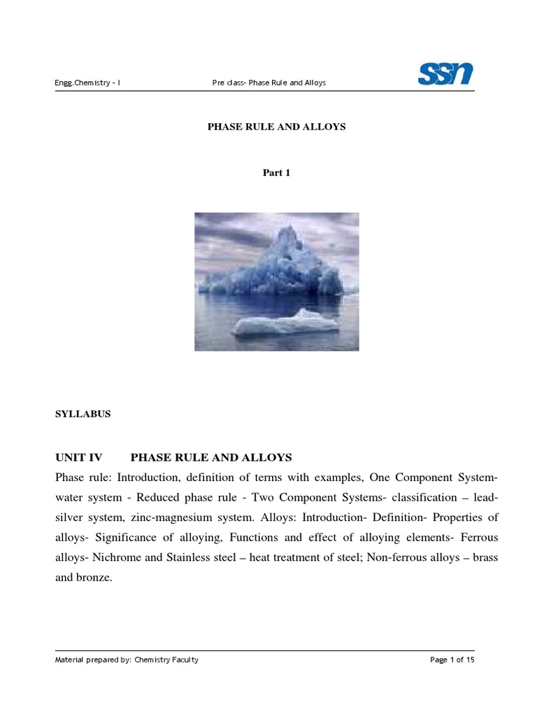 Understanding Phase Equilibria: An Introduction to Phase Rule, Phase ...