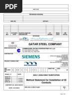 1.0 Method Statement - Installation of GI Conduits | PDF | Calibration ...