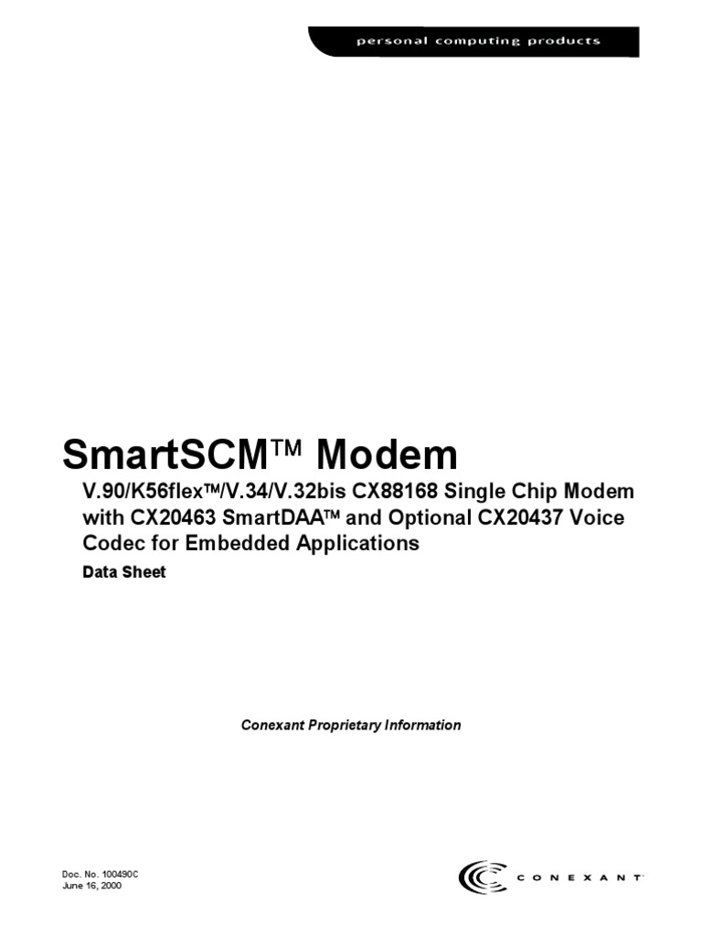 Smart SCM Modem | PDF | Modem | Telephone