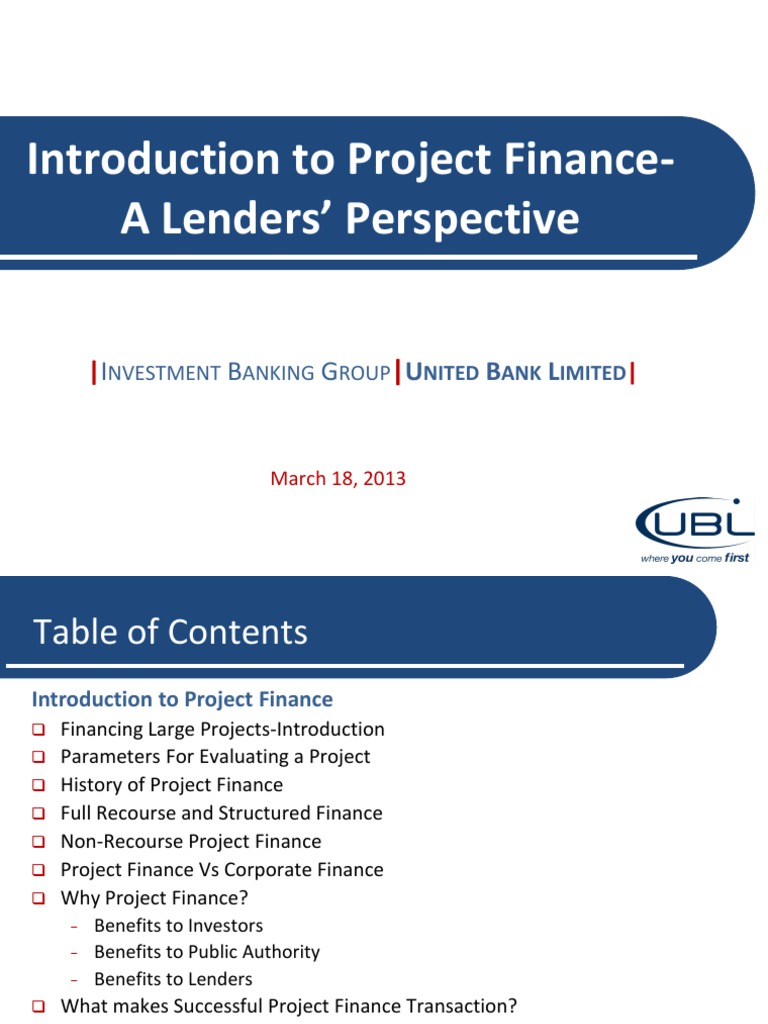 Project Financing-Lenders Perspective | PDF | Project Finance | Debt