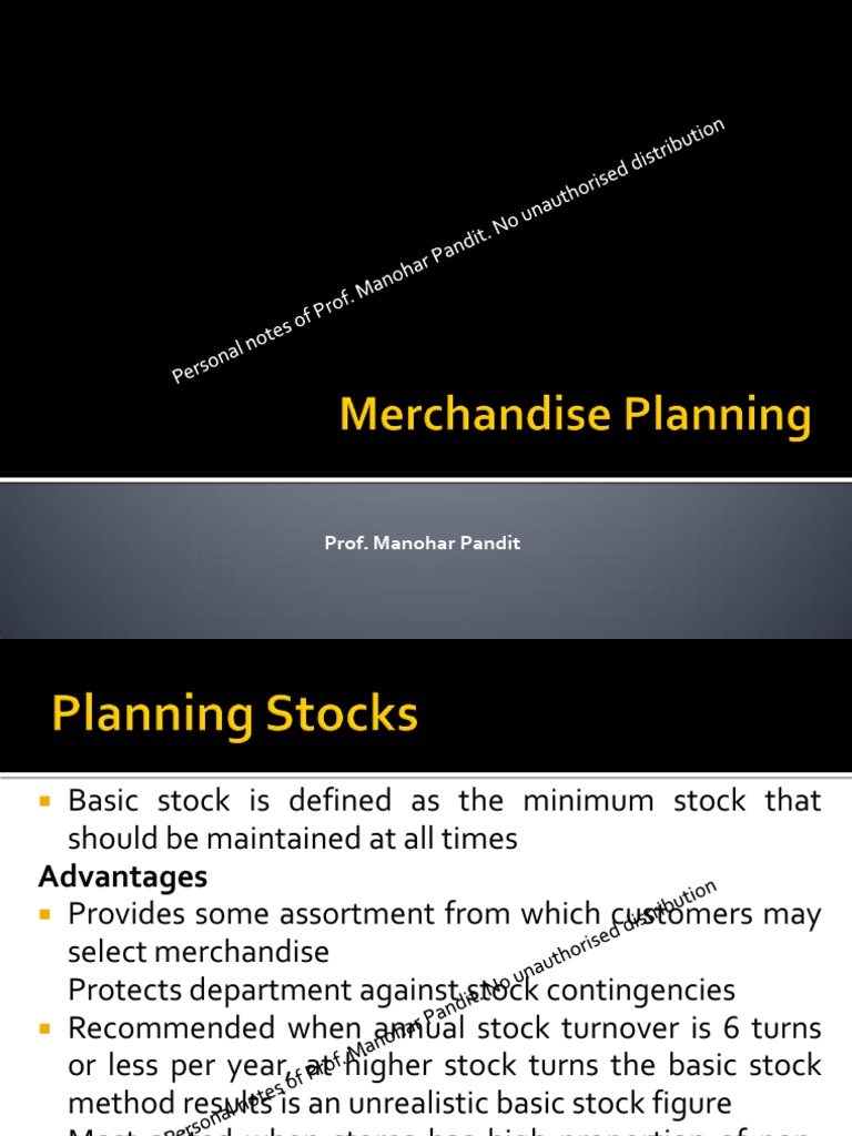 Merchandising Planning | PDF | Inventory | Retail