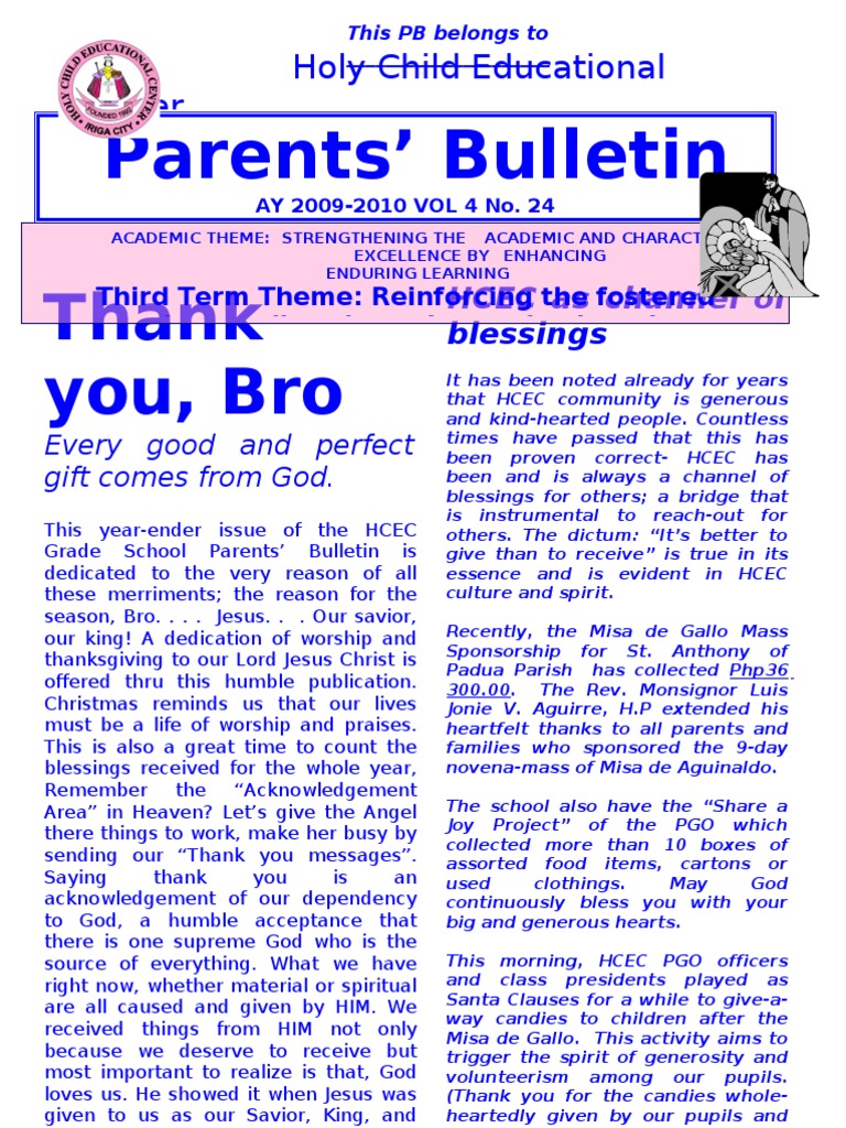 Holy Child Educational Center | PDF | Christmas | Jesus