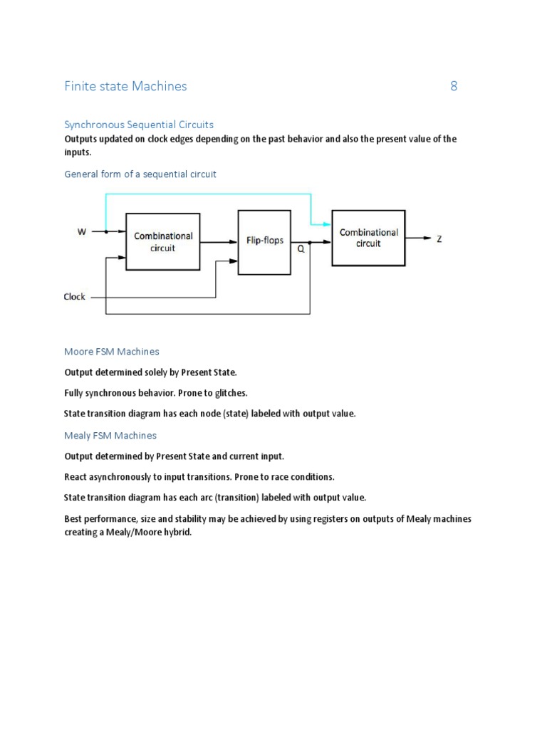 Finite State Machines | PDF | Digital Technology | Electronic Engineering