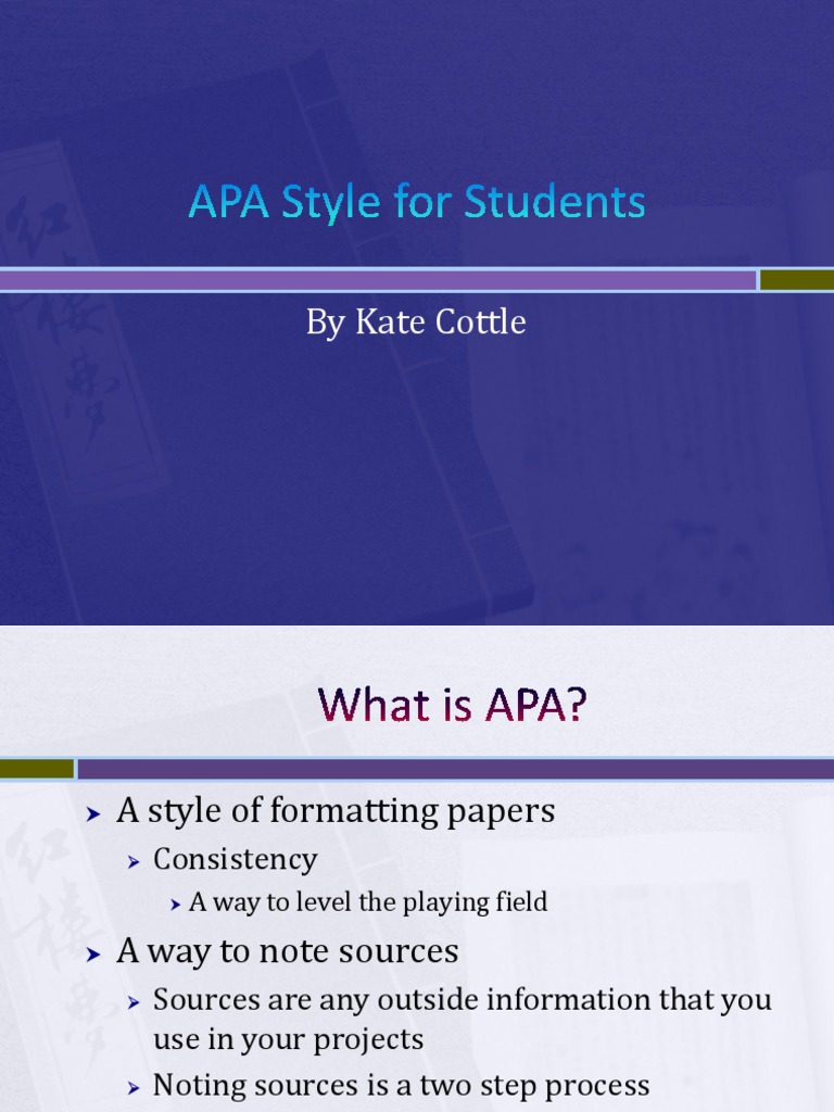 APA For Students - Wilmington University College of Arts and Sciences ...