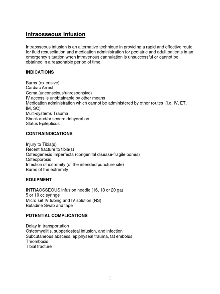 Training Course Intraosseous | PDF | Intravenous Therapy | Anatomical Terms Of Location