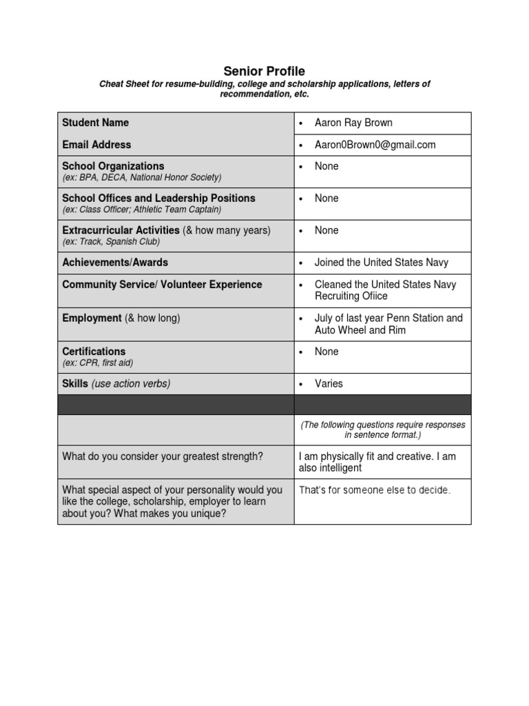 Senior Profil1 | PDF | Self-Improvement