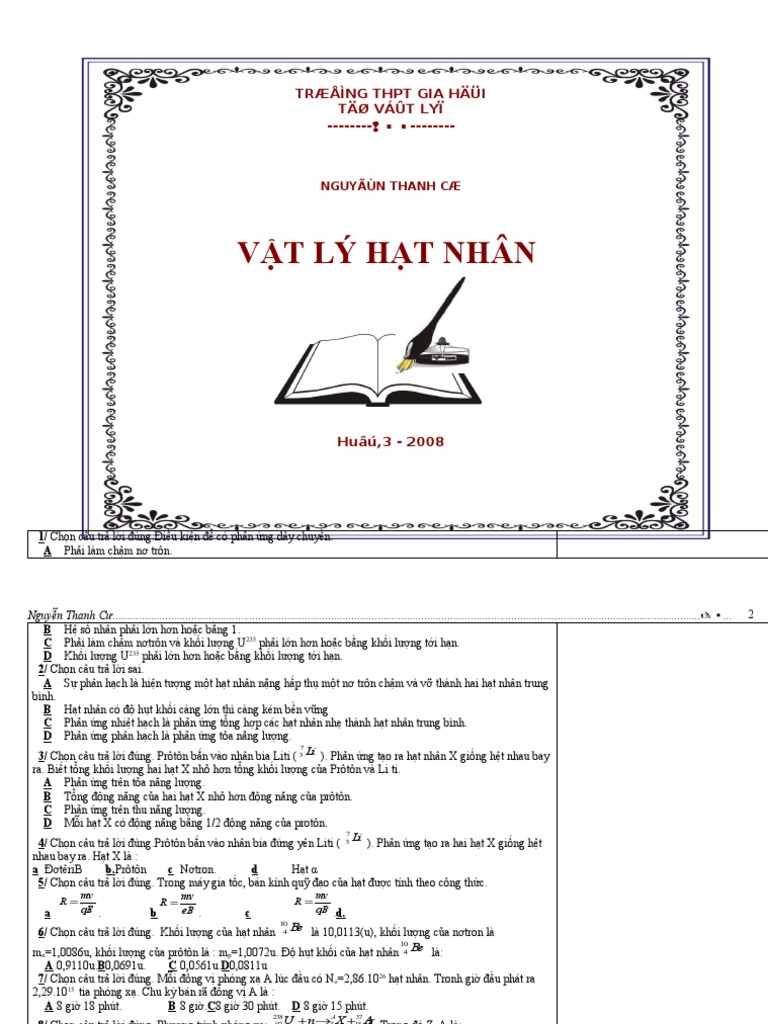 Vat Ly Hat Nhan 1 | PDF