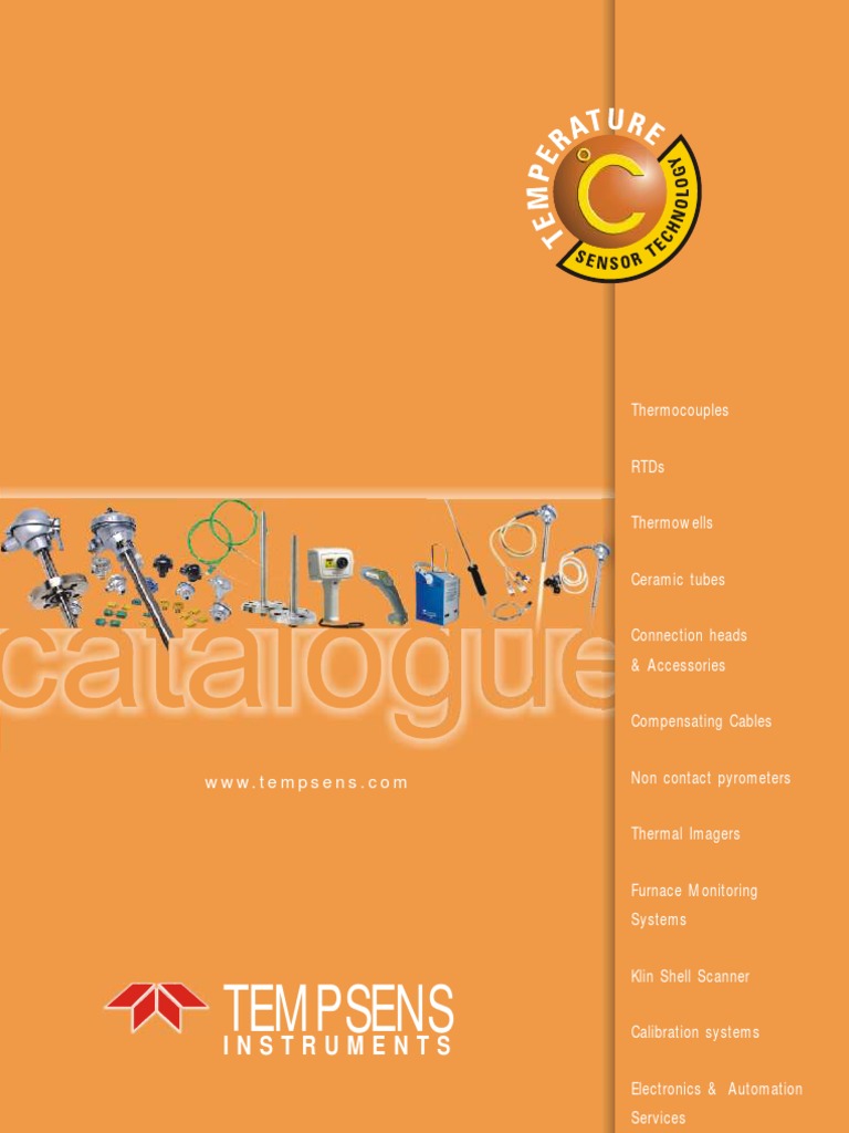 Tempsens Instruments PVT LTD Broucher | PDF | Thermocouple | Chemistry