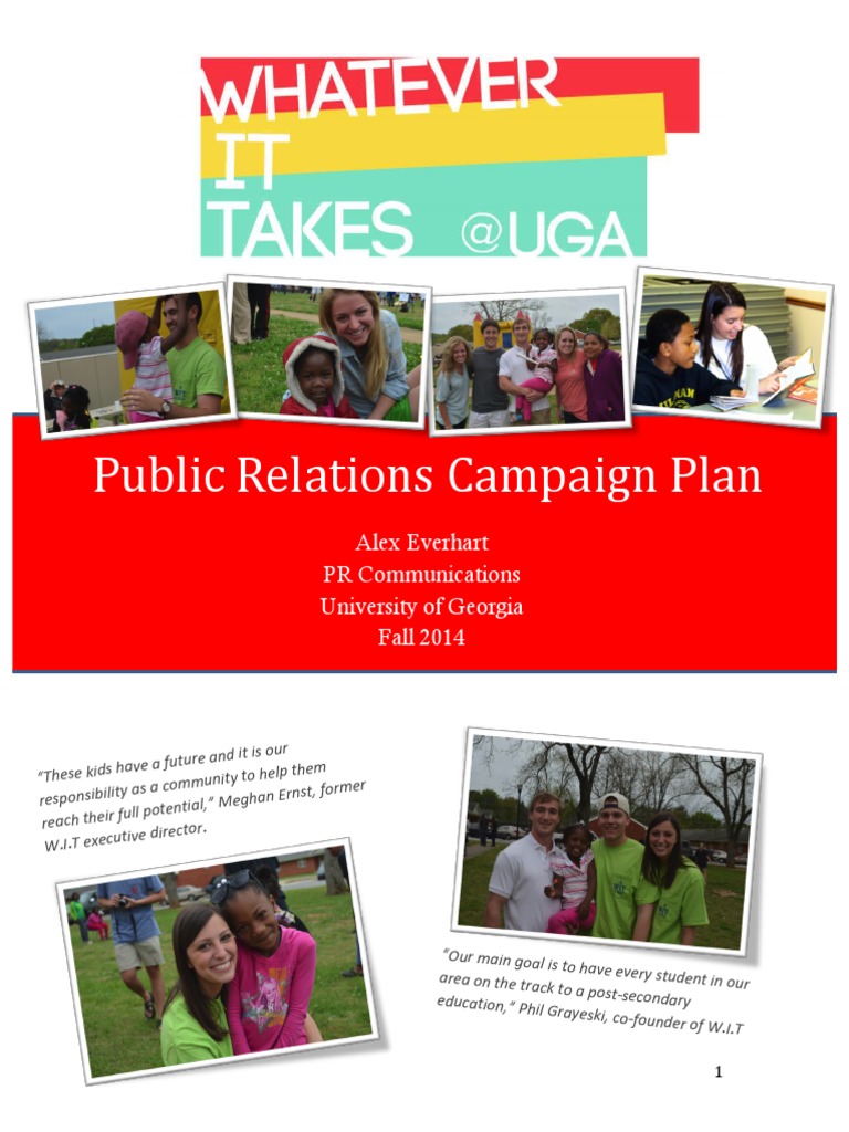 Public Relations Campaign Plan | PDF | Fundraising | Mass Media