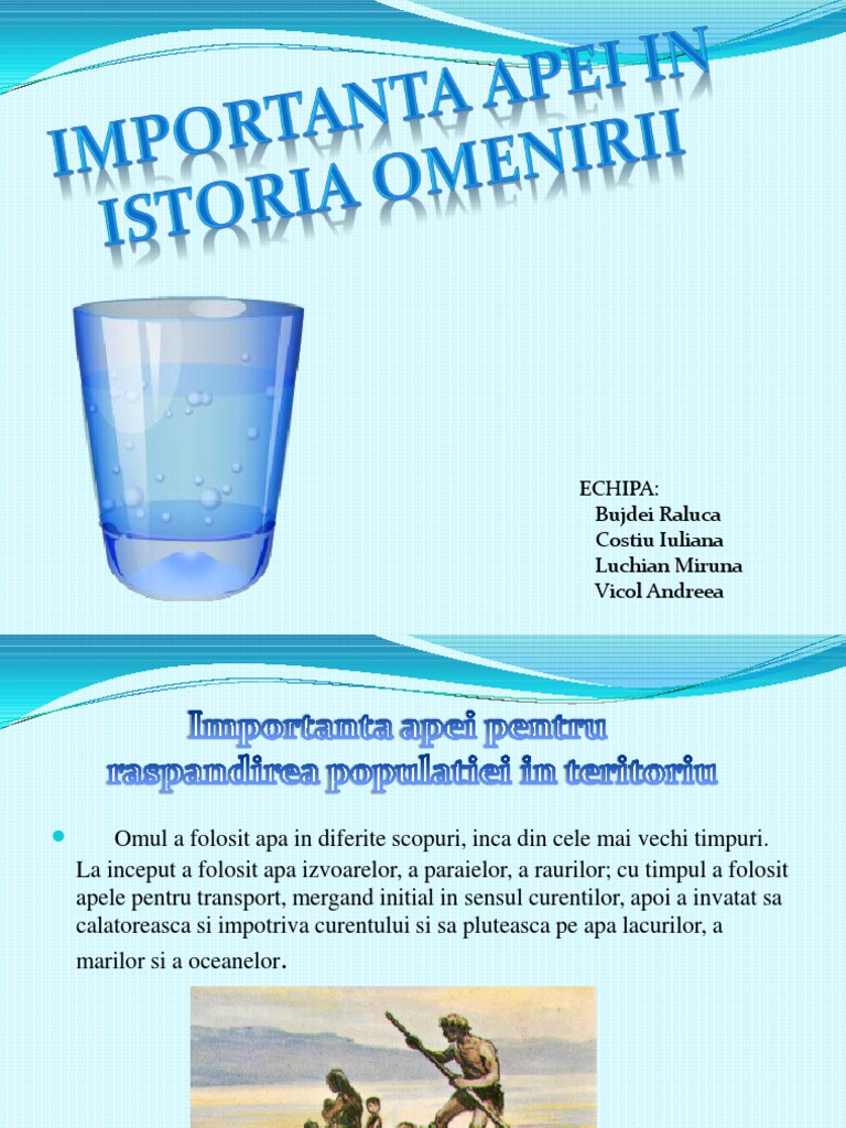 Importanta Apei in Istoria Omenirii | PDF