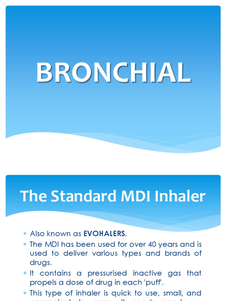 Types of Inhalers | PDF | Pharmacy | Pharmacology