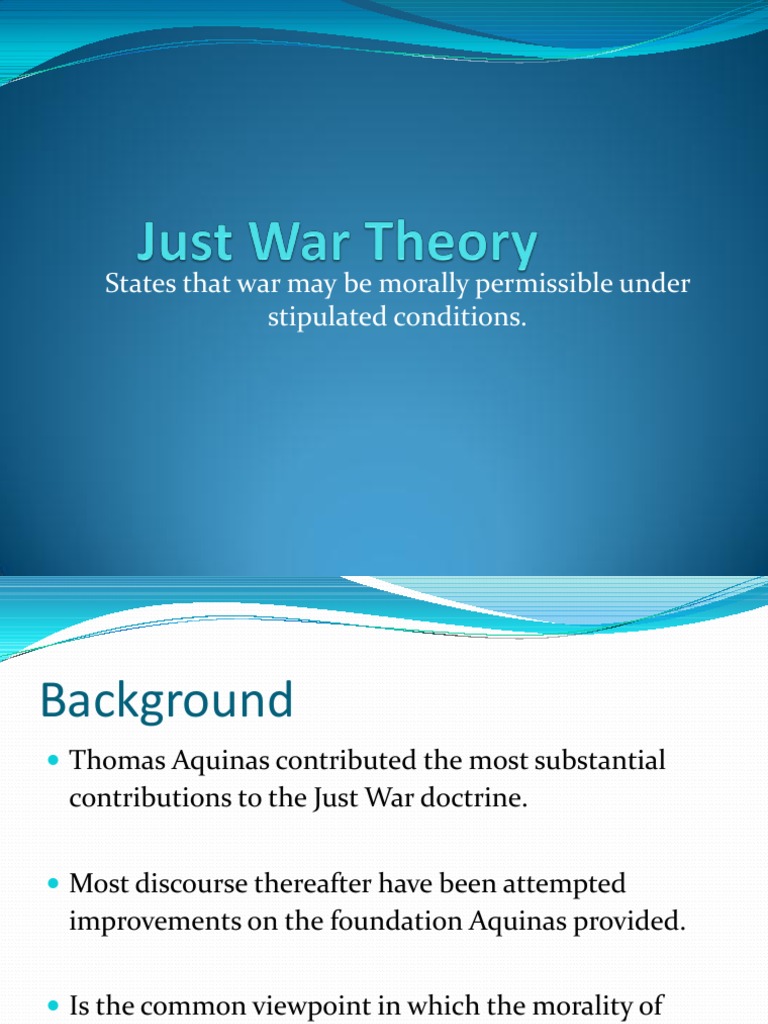 Conditions for Just War Theory | PDF