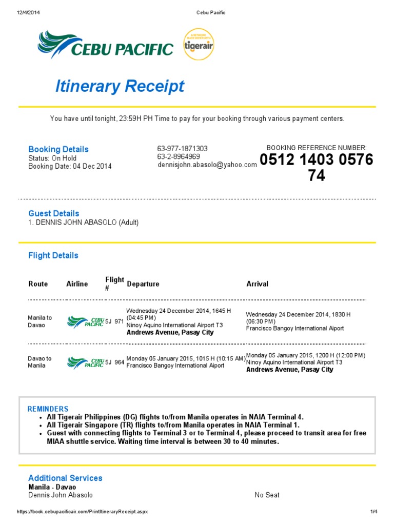 Cebu Pacific | PDF | Fee | Aviation