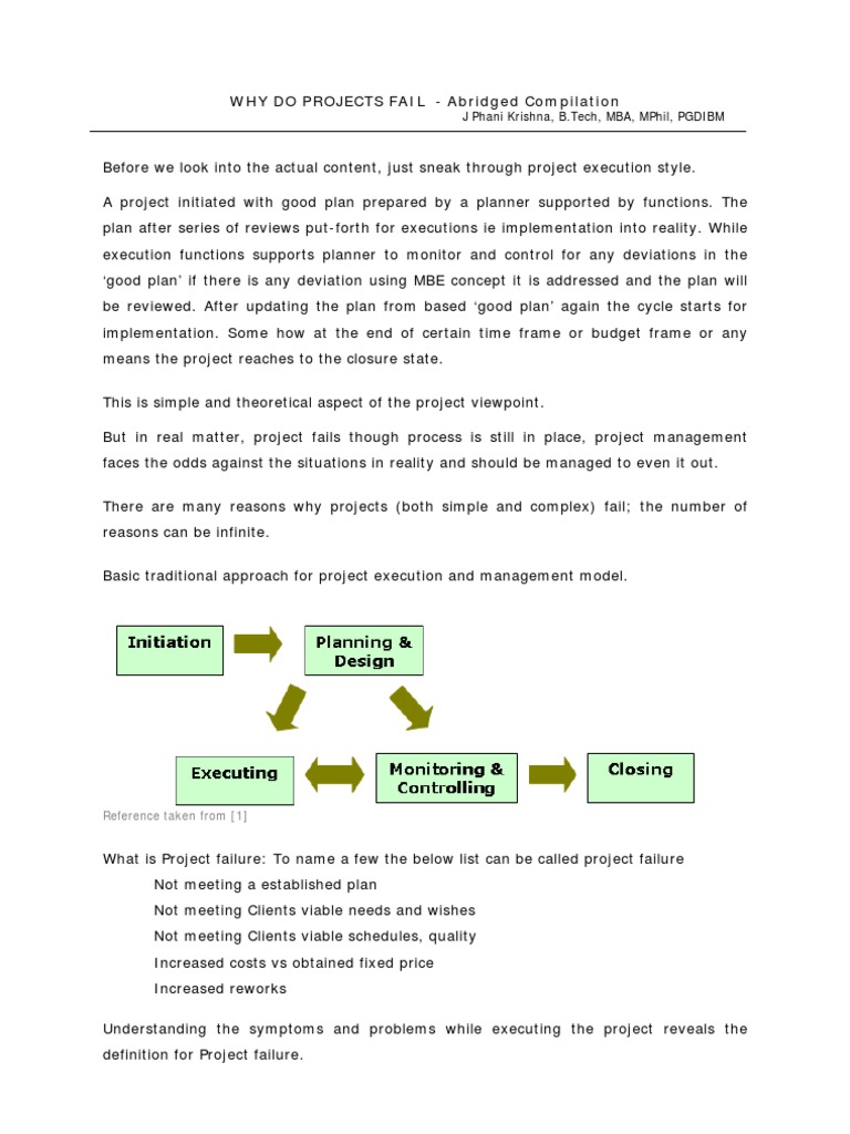 Why Do Projects Fail | PDF | Project Management | Business