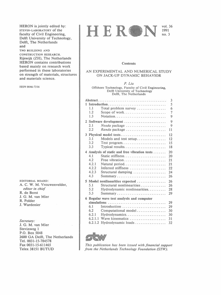 Jack-up Platform Dynamics Study | PDF | Computer Simulation | Statistics