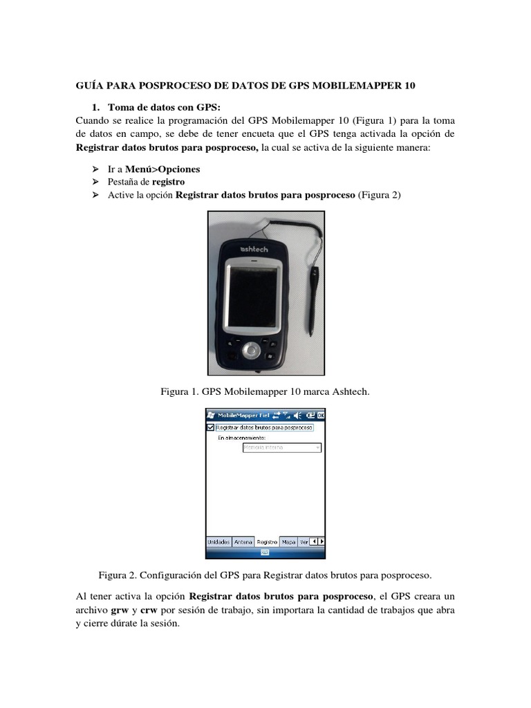 Guia para Post-Proceso para Mobilemapper 10 | PDF | Archivo de ...