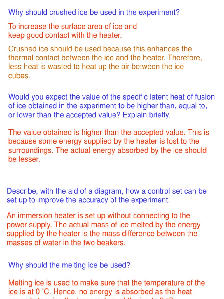Ice Experiment Accuracy Tips | PDF | Ice | Melting