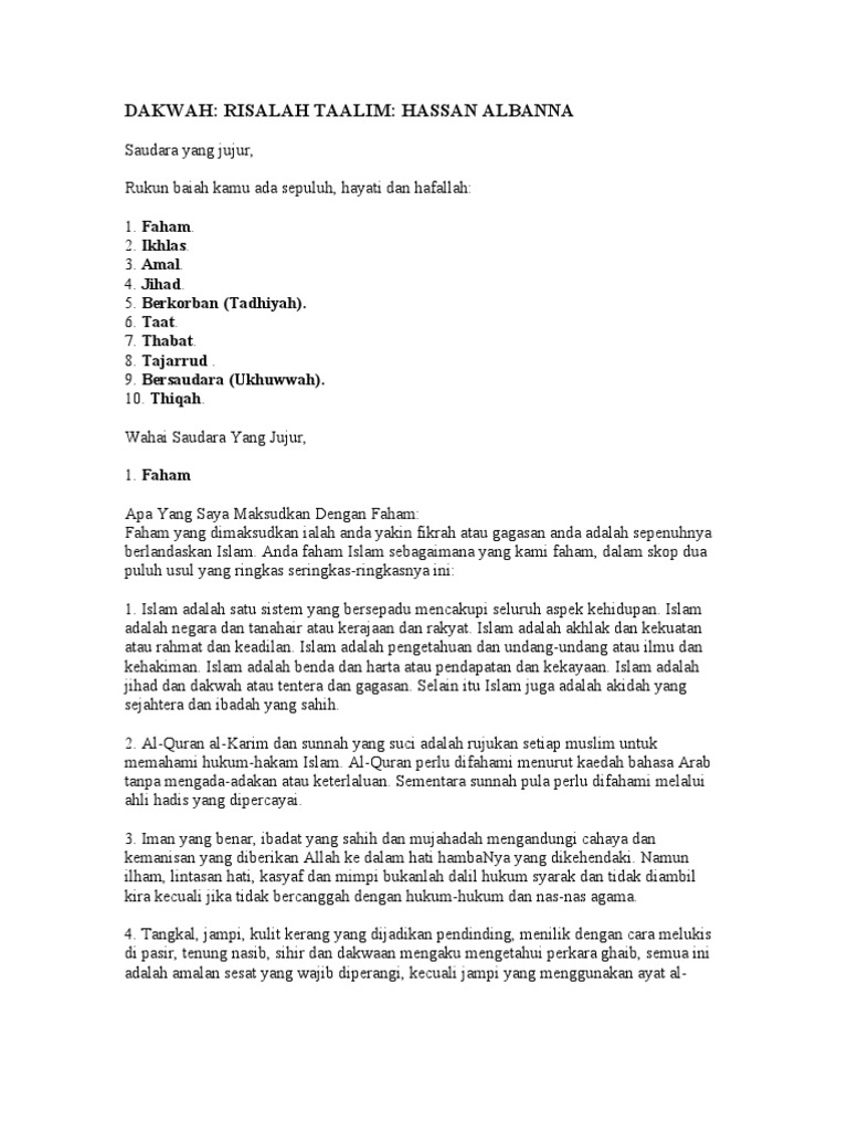 Risalah Taalim | PDF