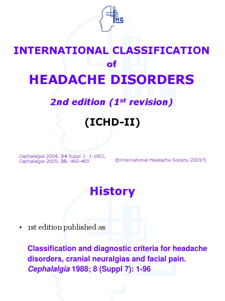 Headache Disorders: International Classification | PDF | Headache ...
