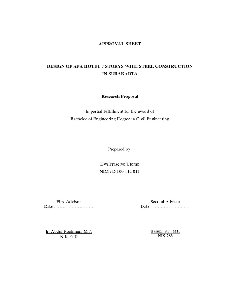 Approval Sheet: in Partial Fulfillment For The Award of Bachelor of ...