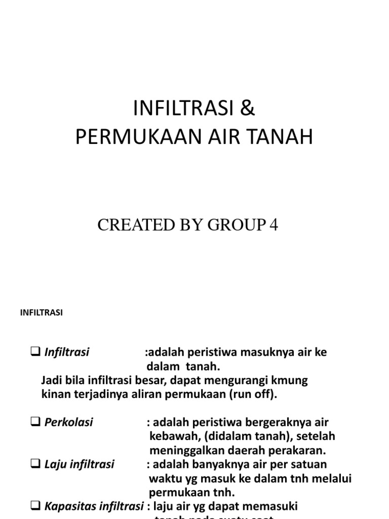 Infiltrasi | PDF