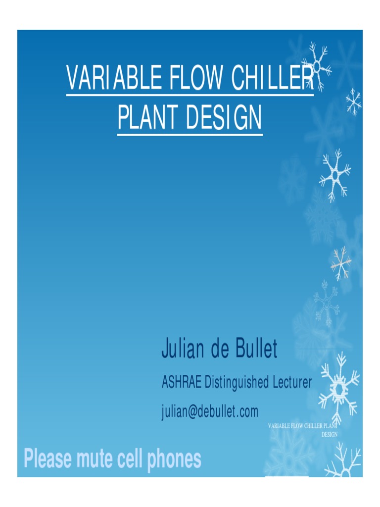 Variable Flow Chiller Plant Design PDF | PDF