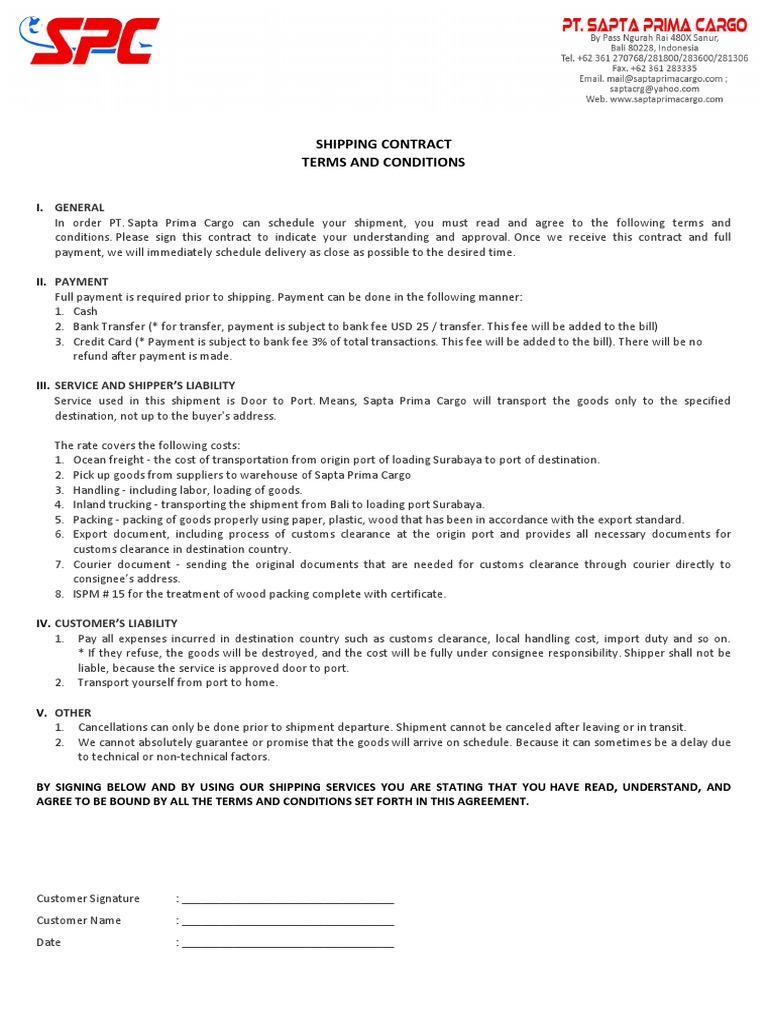 SHIPPING TERMS | PDF | Cargo | Freight Transport