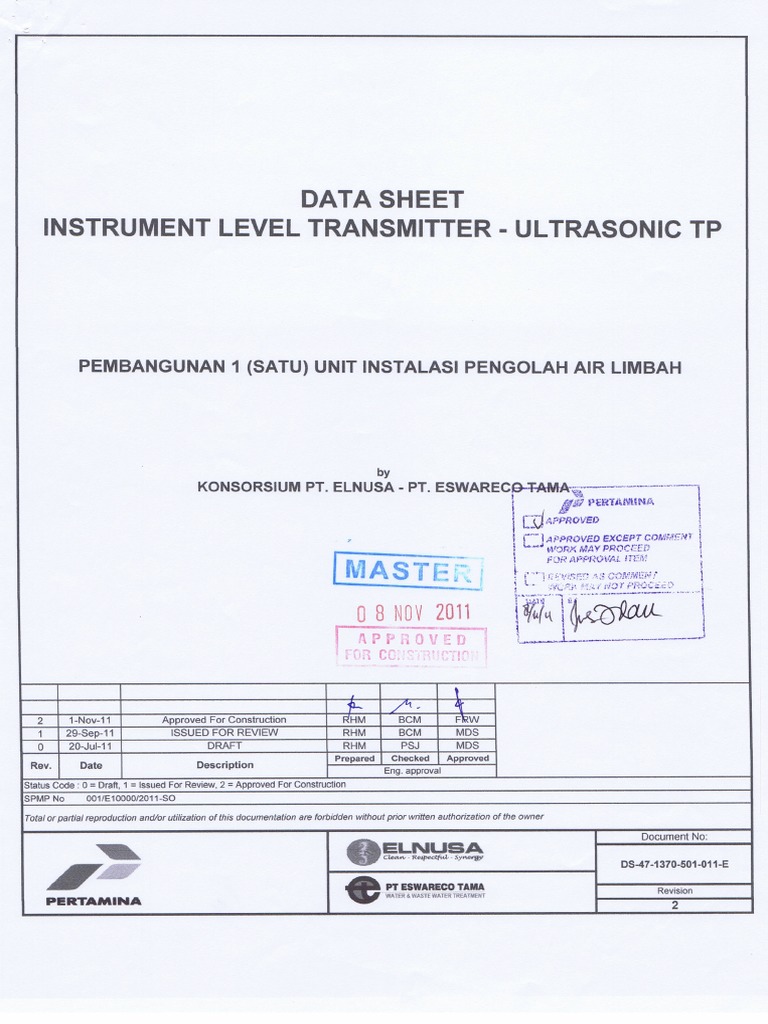 Datasheet For Level Transmitter Ultrasonic | PDF