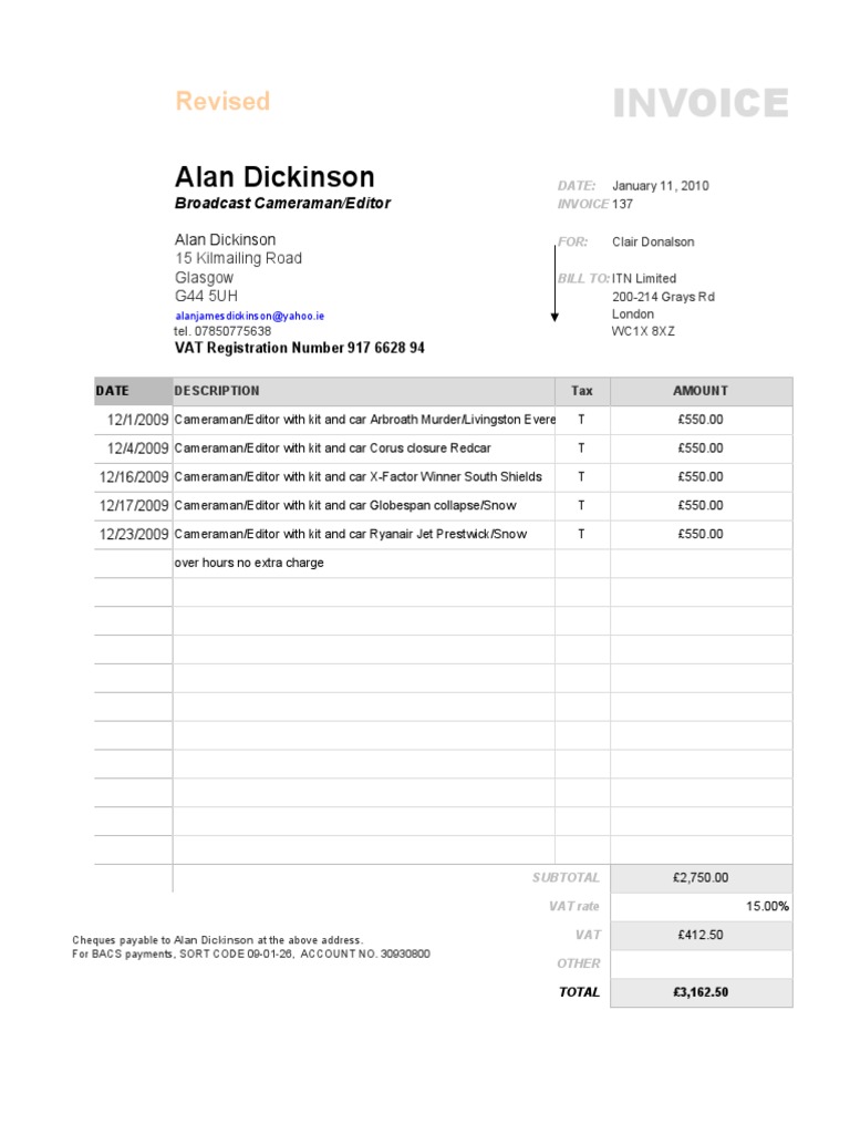 Ryanair Invoice with VAT Details | PDF