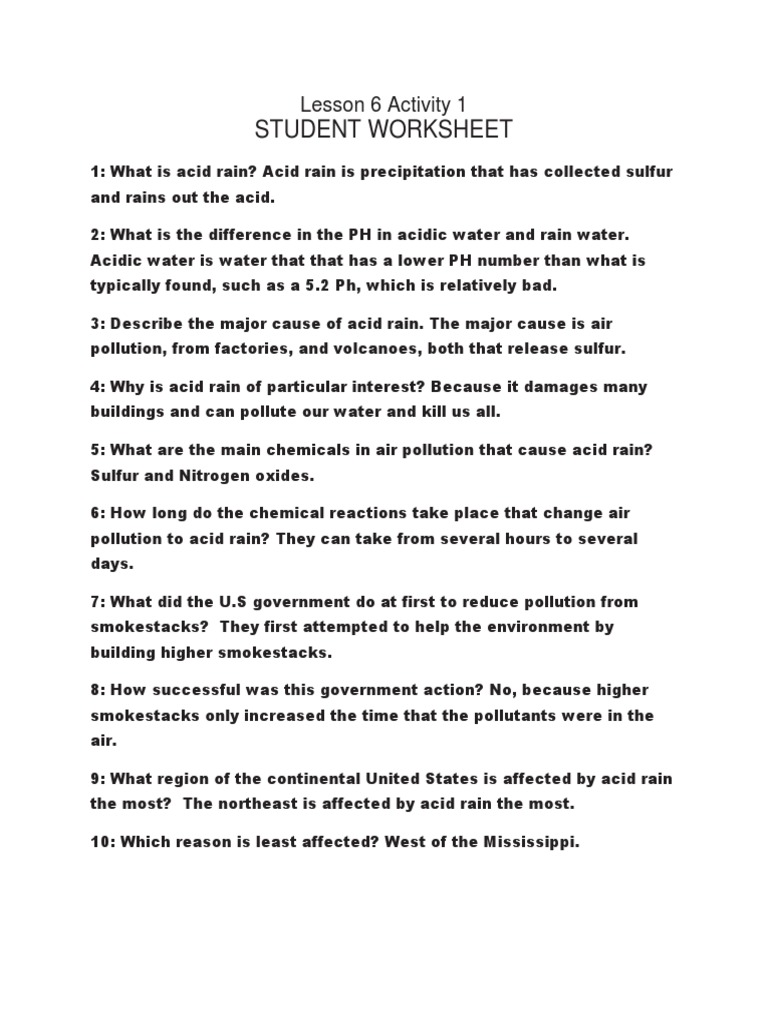 Understanding Acid Rain Causes and Effects | PDF | Science ...