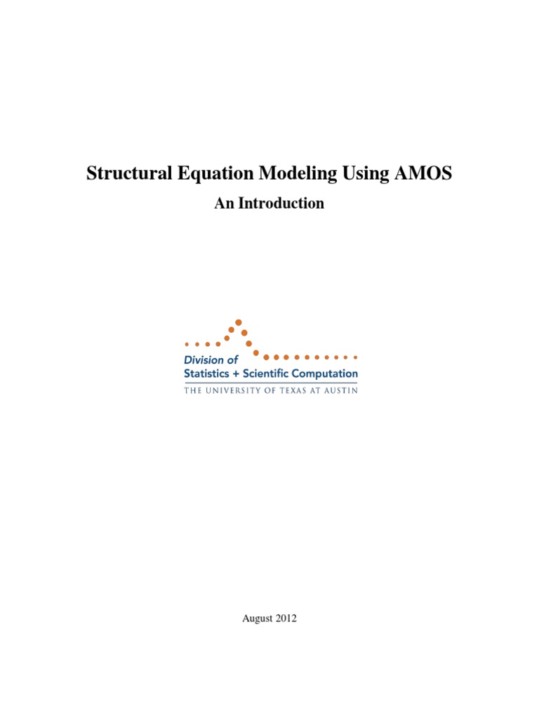 AMOS Tutorial | PDF | Structural Equation Modeling | Regression Analysis