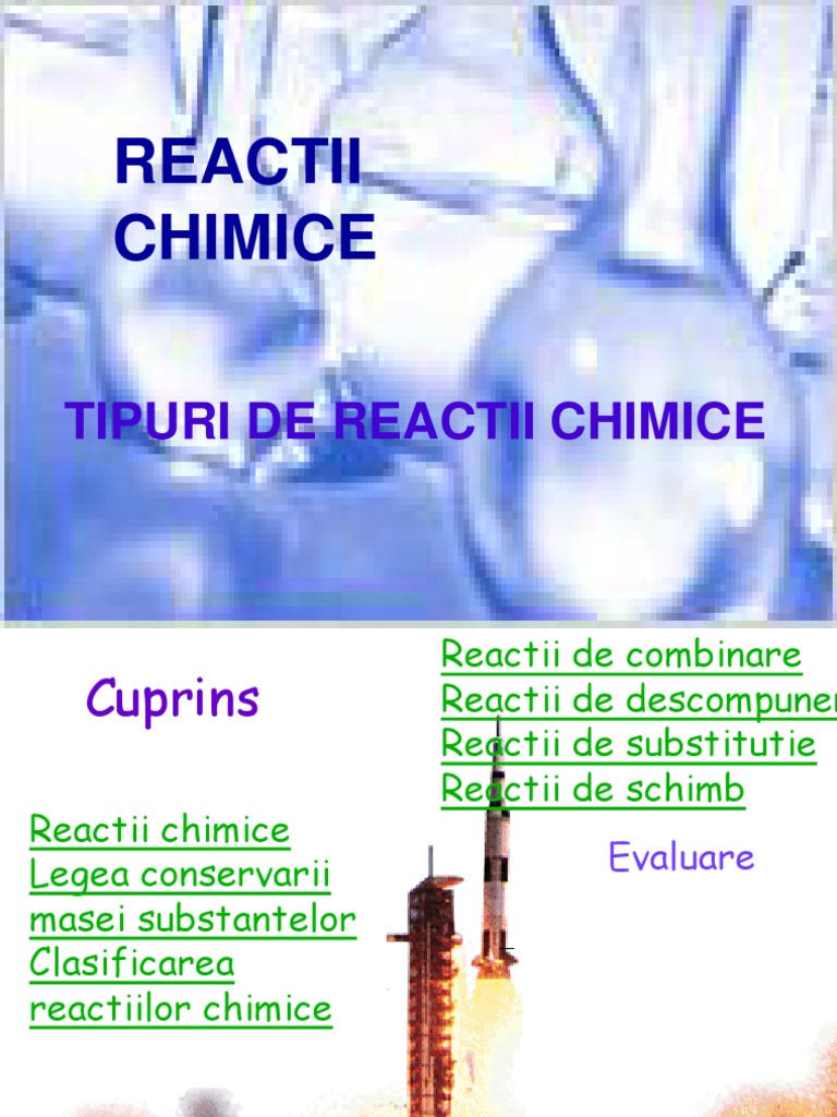Tipuri de Reactii Chimice | PDF