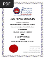 Sijil Penghargaan (Ajk) | PDF