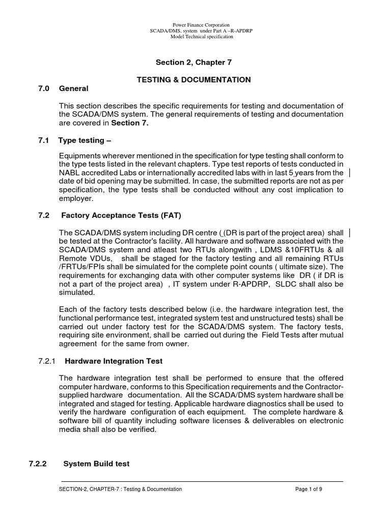 Testing and Documentation of SCADA-DMS System | PDF | Scada ...