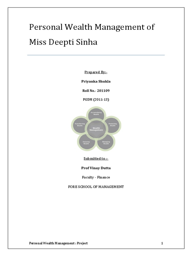 Personal Wealth Management Project Report | PDF | Investing | Market ...
