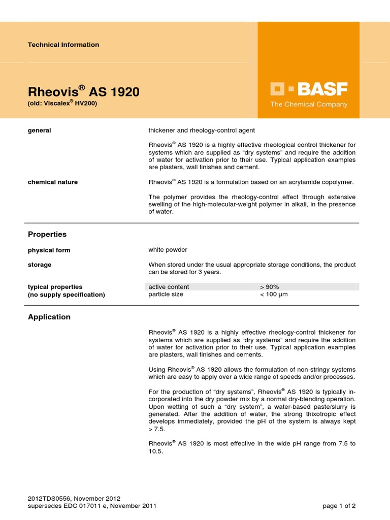 Rheovis As 1920 | PDF | Data | Materials